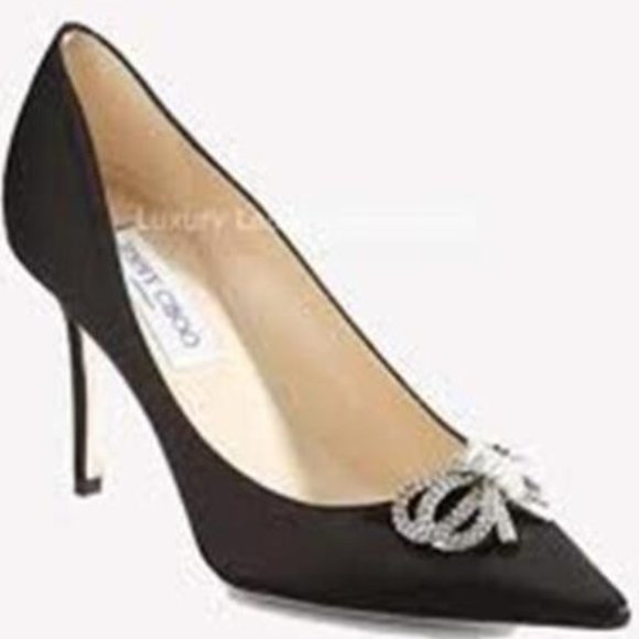 Jimmy Choo | Shoes | Jimmy Choo Samba Satin Jeweled Embellished Bow ...